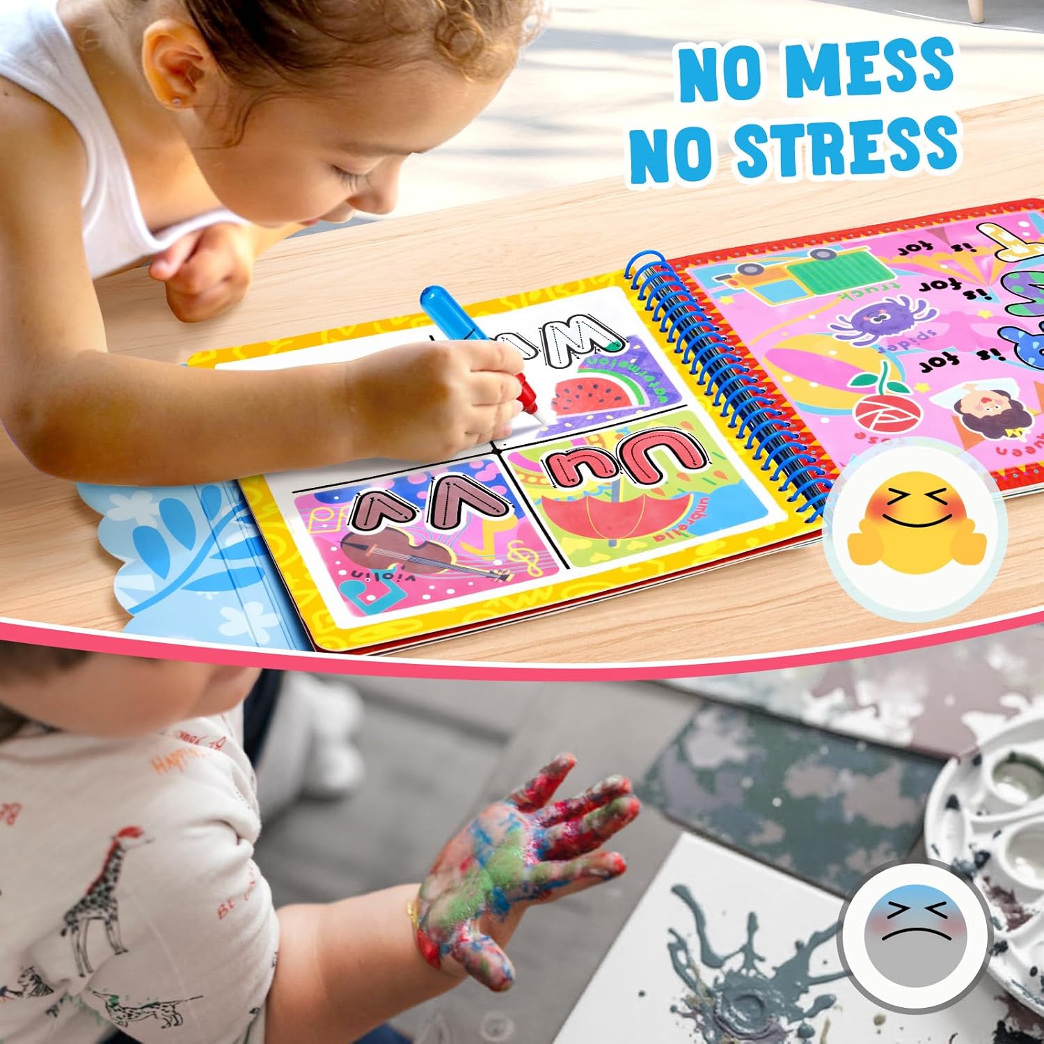 Joycat Colorful Cartoon Writing Magic Water Drawing Book – VIGOR MARKET