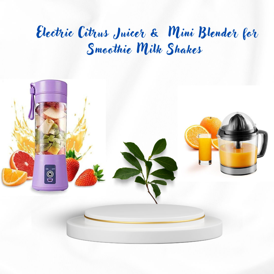 Electric Citrus Juicer soft Drinks & Mini Blender for Smoothie Pack ...