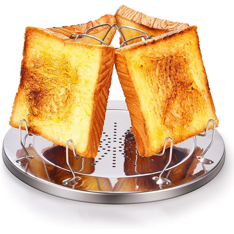 Folding Camp Stove Toaster Stainless Steel Camping Toaster for 4 Slice ...