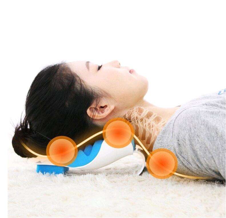 Stiff Neck and Shoulder Relaxer Pain Relief Spine Support Traction Pil ...