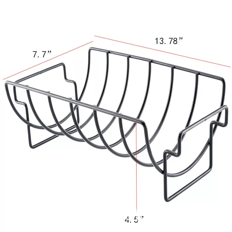 BBQ Rib Rack Non Stick Rib Roast Rack for Grill-Non-Stick Reversible R ...