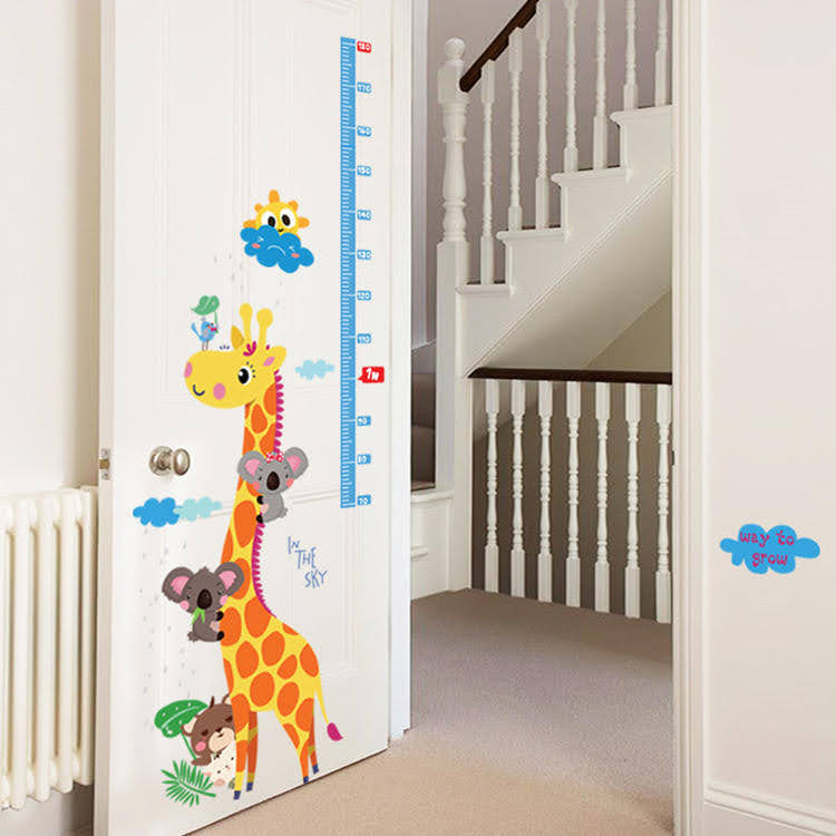 Decal Mile Height Chart-Wall Decals-Kids Measure Growth Wall Stickers ...